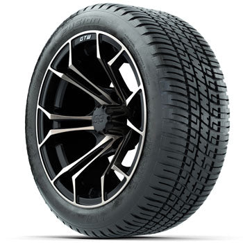 GTW Matte Black/Bronze Spyder 14 in Wheels with 205/30-14 Fusion Stree ...