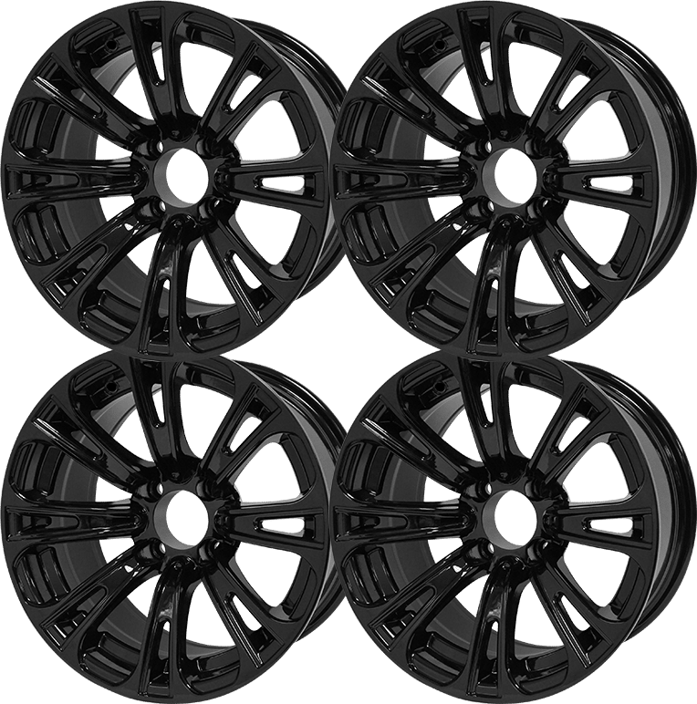 SGC 14″ Voodoo Glossy Black Wheel – Aluminum Alloy (SET OF 4) | Golf ...