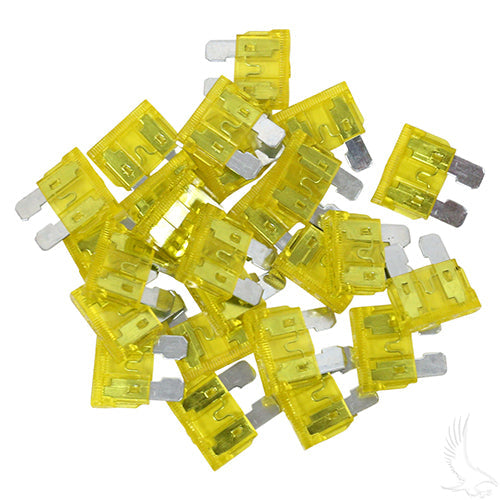 Golf Cart Fuse -BAG of 25 -20A Blade 20A | Golf Cart Geeks