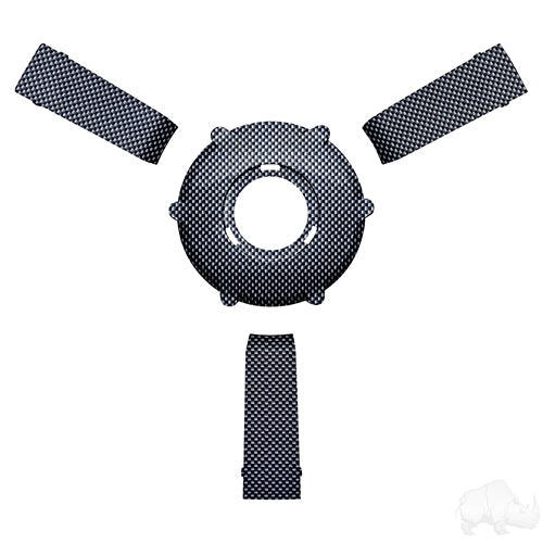 Giazza Golf Cart Steering Wheel Insert Kit -Carbon Fiber | Golf Cart Geeks