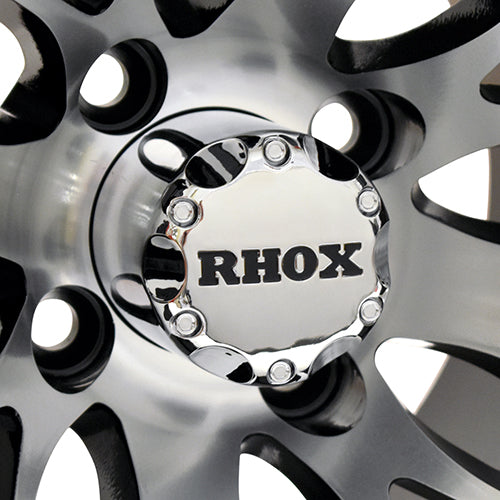 RHOX RX175 - Machined Black - 10x7 ET -25 | Golf Cart Geeks